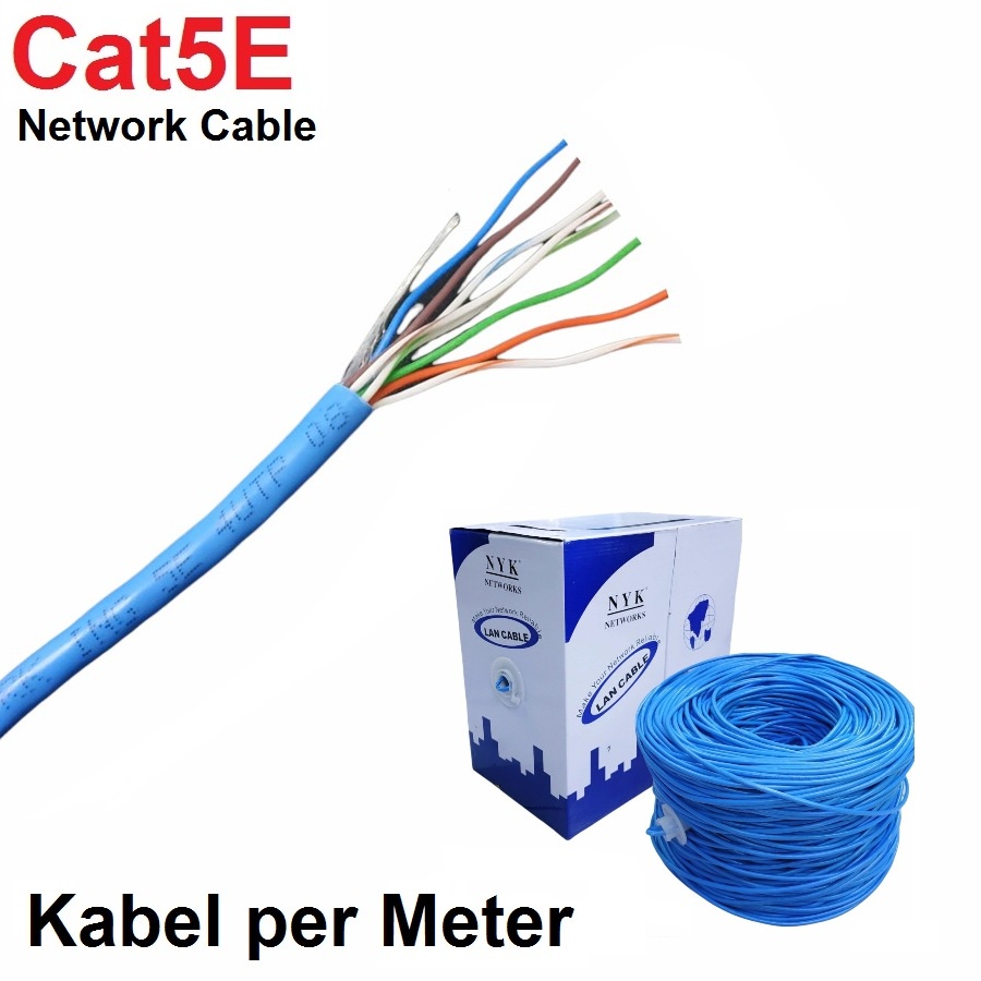 Jual Kabel Lan UTP RJ45 CAT5e NYK Internet Ethernet Cable | Shopee Indonesia