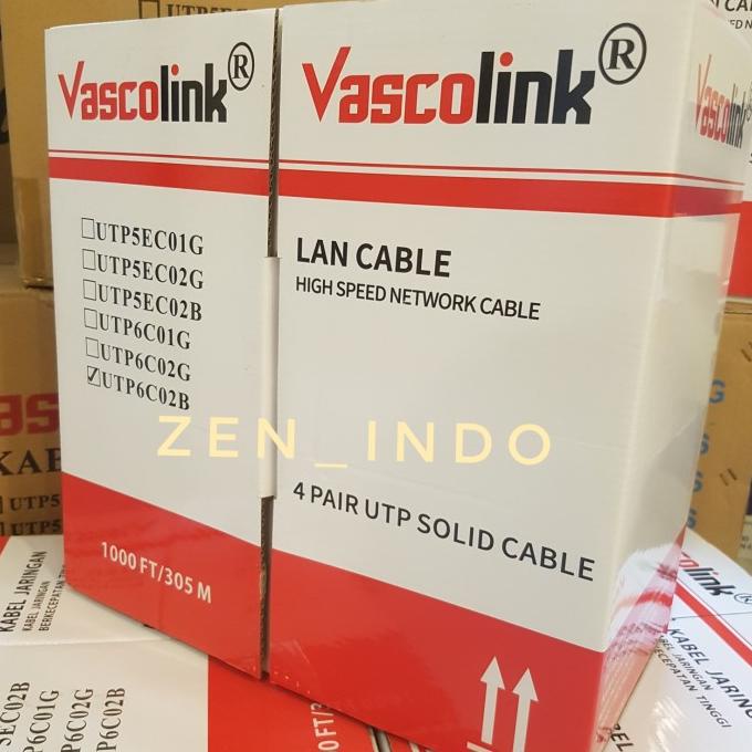 Jual Kabel Lan Utp Cat6 Vascolink Warna Biru (Blue) 305 Meter | Shopee Indonesia