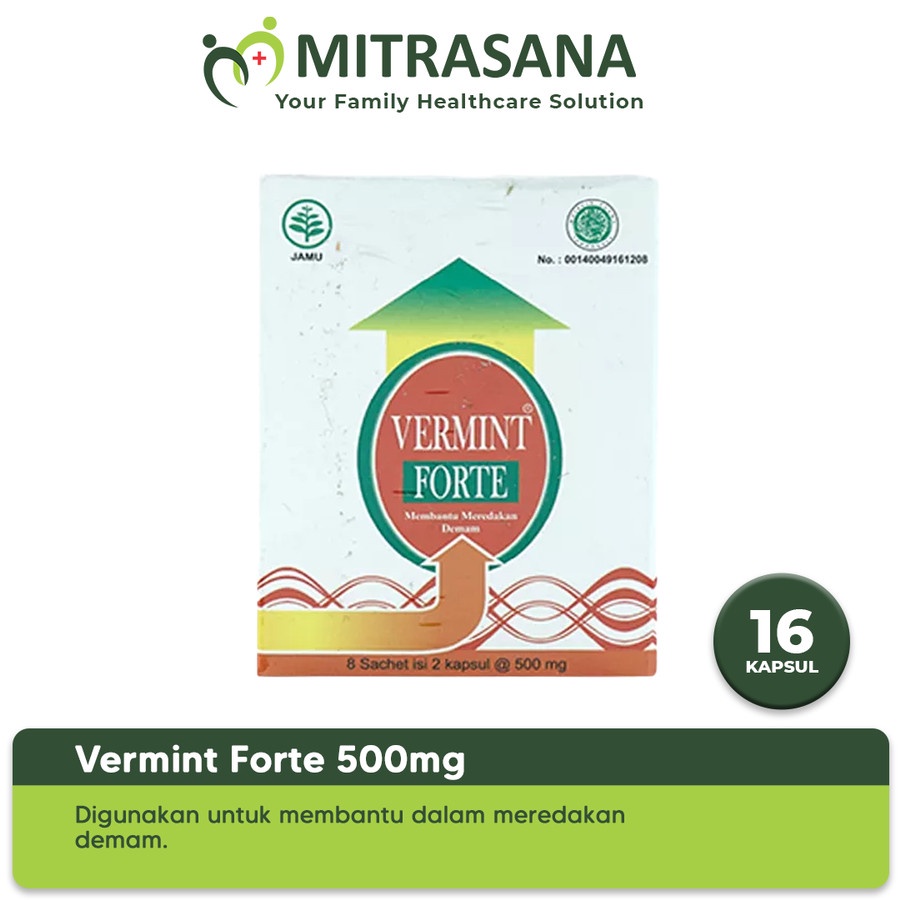 Jual Vermint Forte - 500Mg isi 30 kapsul - Membantu Meredakan Demam ...