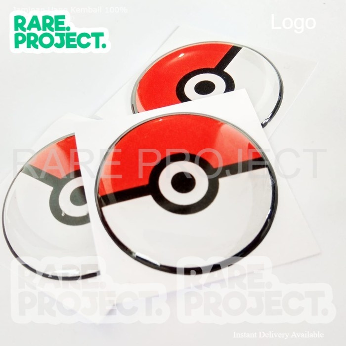 Jual EMBLEM POKEMON POKEBALL STIKER MOTOR RESIN TIMBUL LENTUR STICKER ...