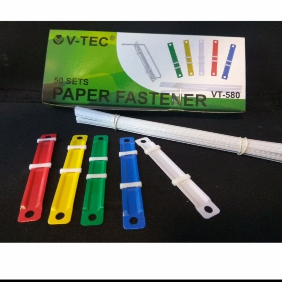 Jual ACCO PAPER FASTENER PLASTIK VTEC VT-580 WARNA / PUTIH | Shopee ...