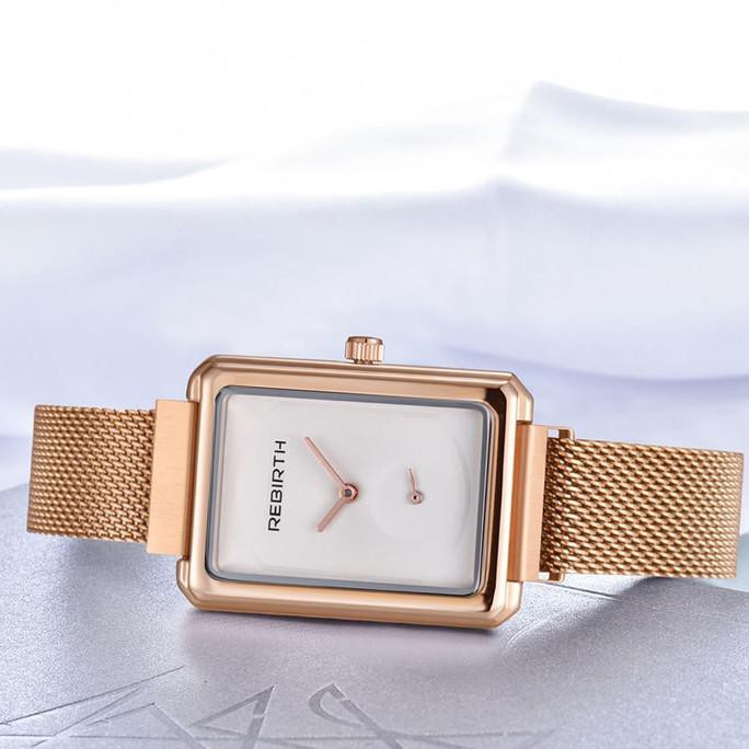 Jual REBIRTH JAM TANGAN WANITA SIMPLE DIAL TALI JALA TAHAN AIR JAM ...