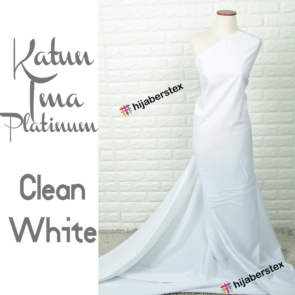 Jual 1/2 Meter Kain KATUN IMA PLATINUM Clean White (ecer warna - DC ...