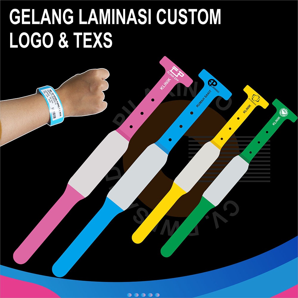 Jual Gelang pasien laminasi untuk RS / KLINIK Custom Logo & Texs ...