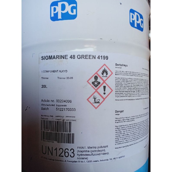 Jual Cat MARINE PPG Hijau Dek FINISH 20LITER | Shopee Indonesia