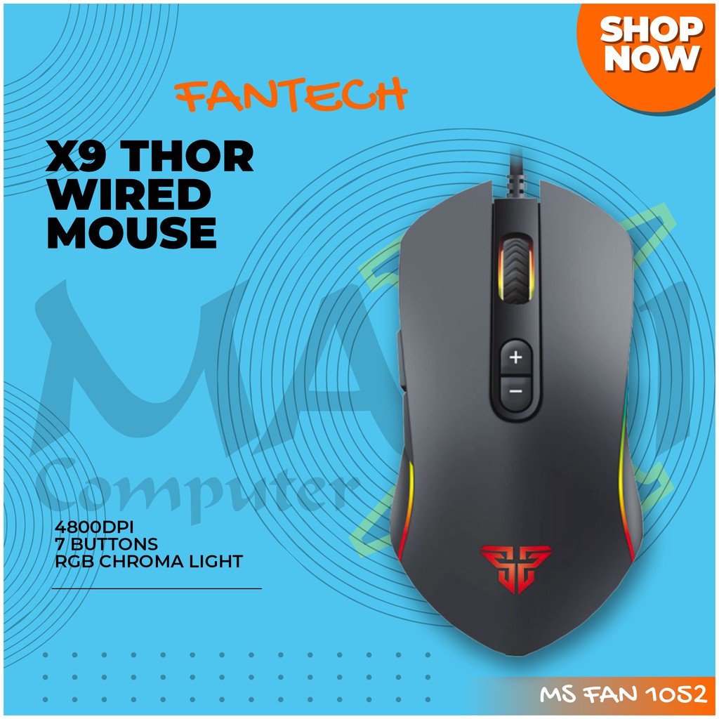 Jual Fantech X9 Thor 4800DPI RGB Chroma Lights Macro Pro Gaming Mouse ...