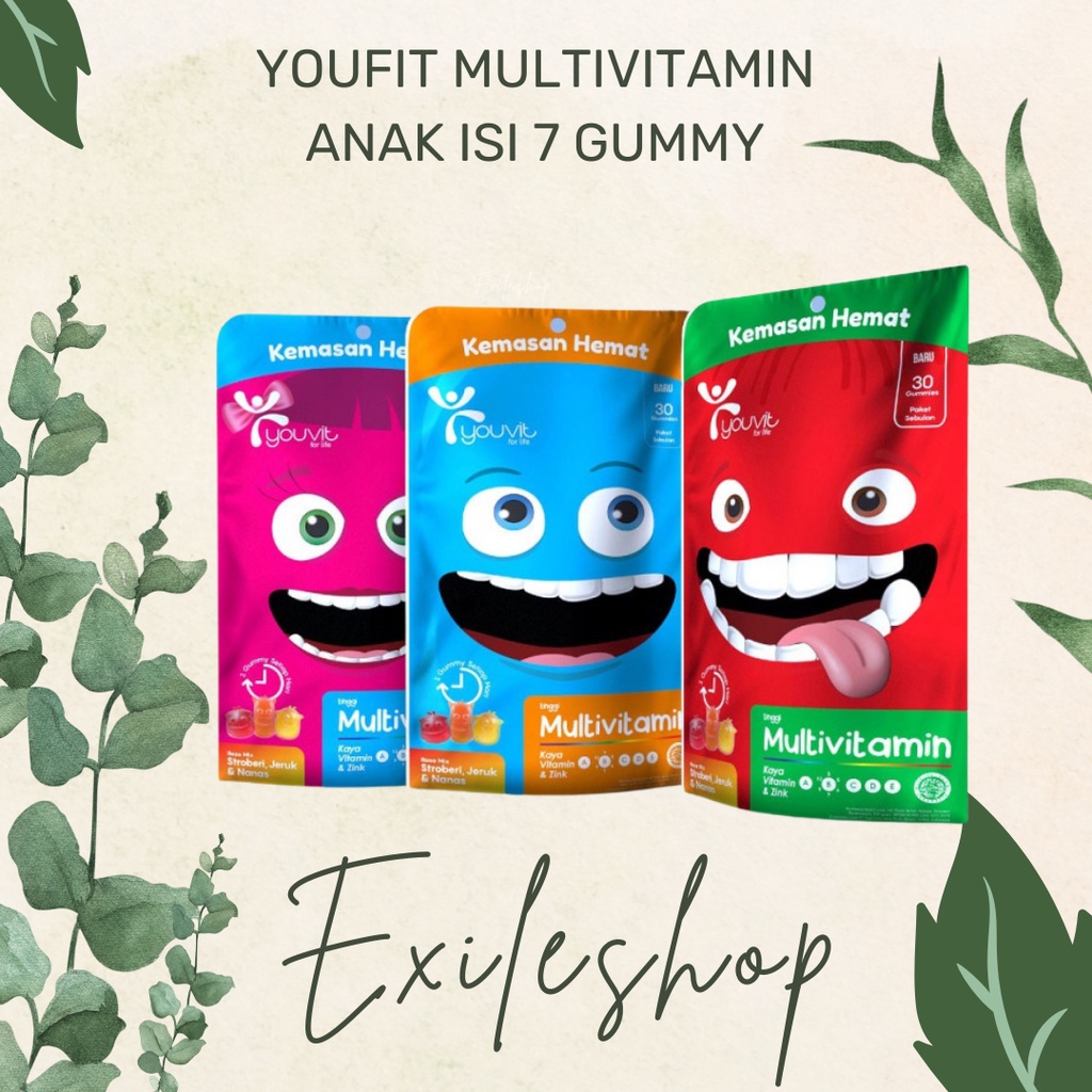 Jual Youvit Gummy Multivitamin Anak 1 Sachet isi 7 gummy | Shopee Indonesia