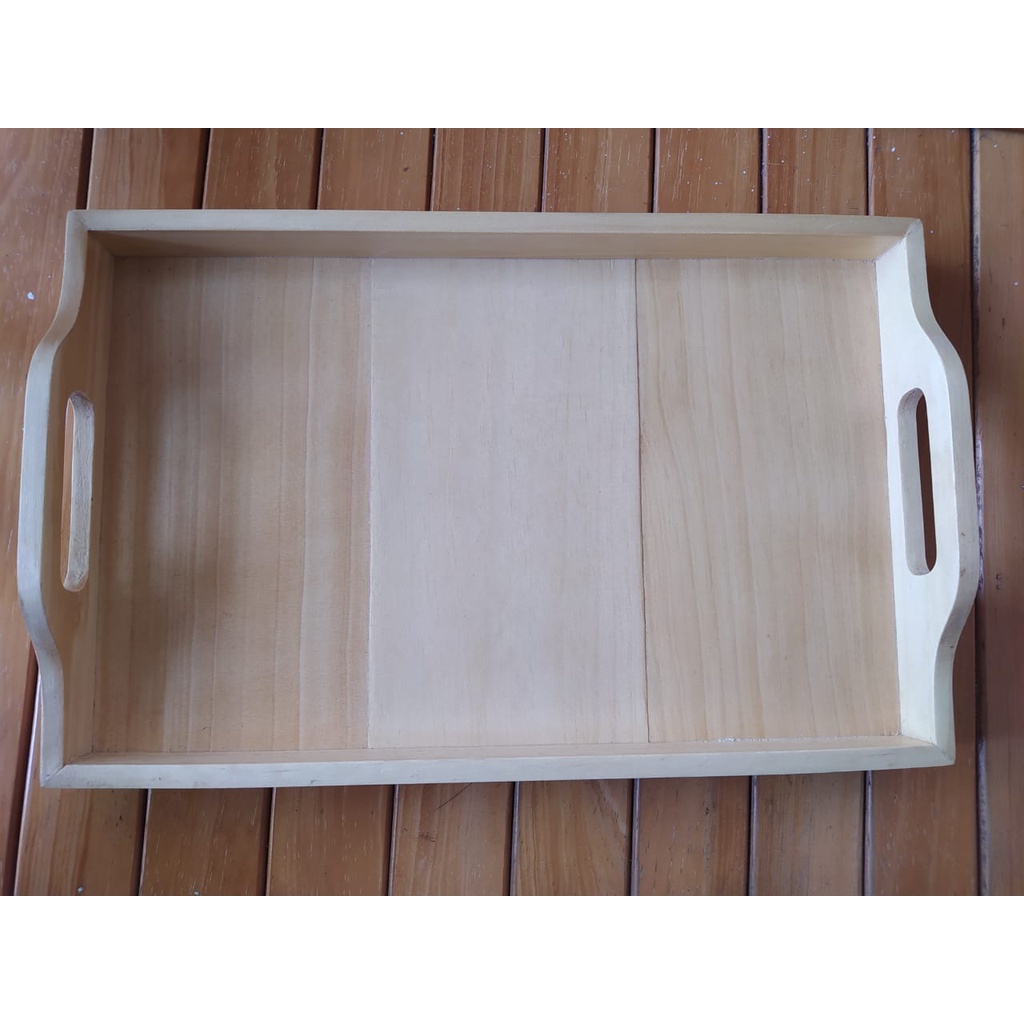 Jual Nampan Kayu / Tray Kayu / Nampan Kotak / Nampan Kayu Pinus Estetik ...
