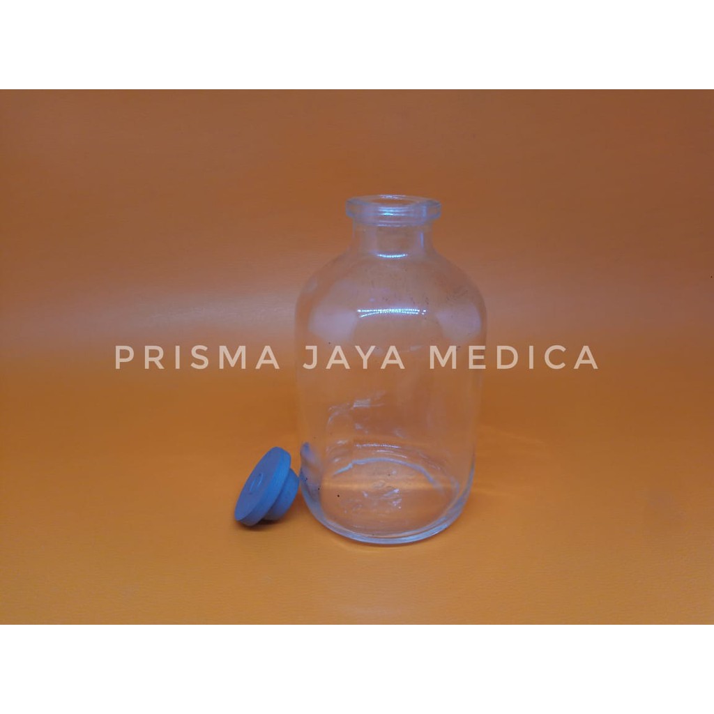 Jual Botol Vial Transparan 100ml Gendut Tutup Karet | Shopee Indonesia