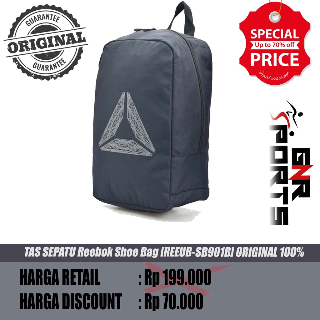 Jual TAS SEPATU Reebok Shoe Bag [REEUB-SB901B] ORIGINAL 100% | Shopee ...
