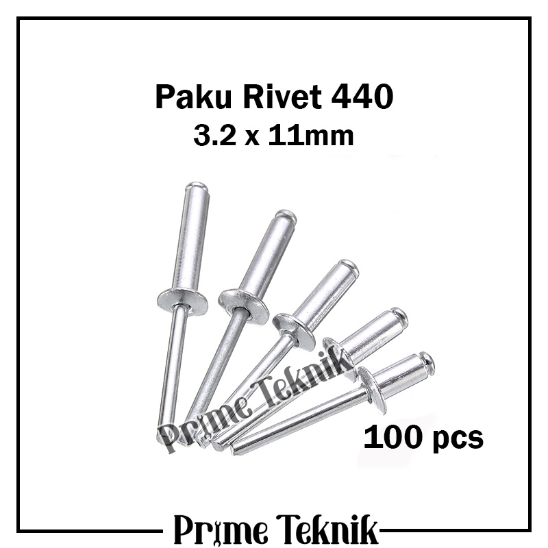 Jual PAKET 100PC Paku Rivet 3,2 x 11mm 440 100 pc 3,2mm | Shopee Indonesia