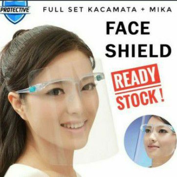 Jual Face Shield Set Kacamata Kaca Mata Mika Premium | Shopee Indonesia