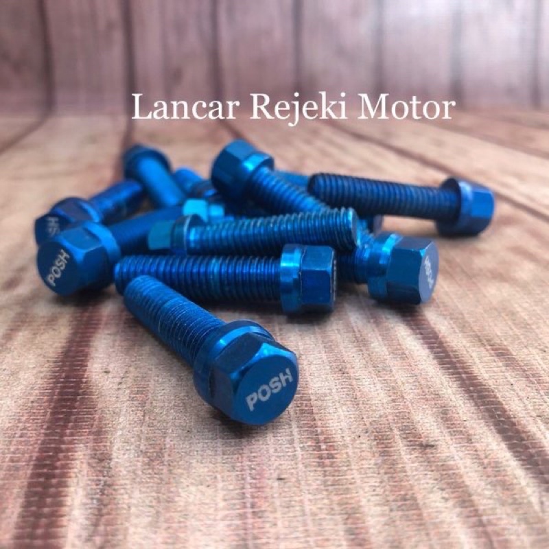 Jual Baut Posh 12 Panjang 3 Centimeter Biru | Shopee Indonesia