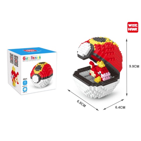 Jual Mini Nano Block Pokemon Pokeball Figure Mainan Wisehawk Balok ...