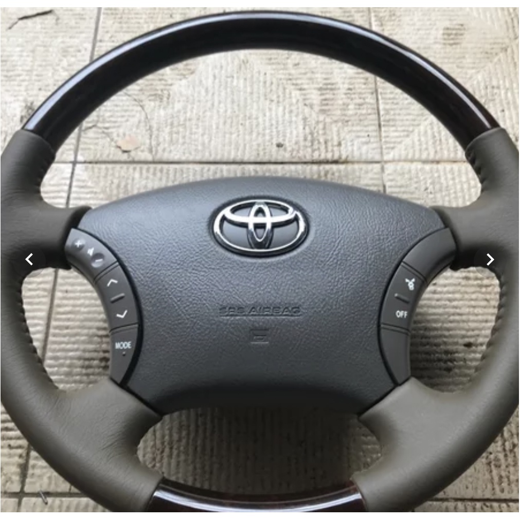 Jual Lingkar stir wood toyota fortuner innova lama komplit tombol audio ...