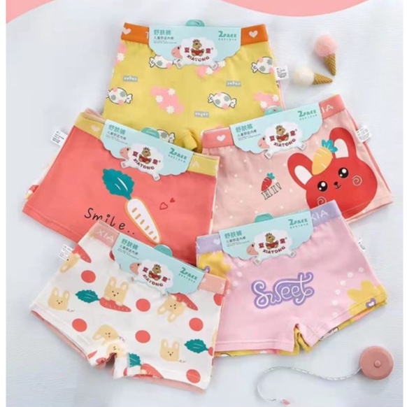 Jual #207-8 Boxer Anak Cewe Motif Cute / Celana Boxer Anak Perempuan ...
