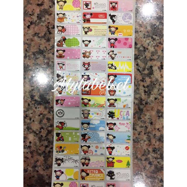 Jual Stiker Label Nama Name Sticker Pucca Waterproof Anti Air Anti ...
