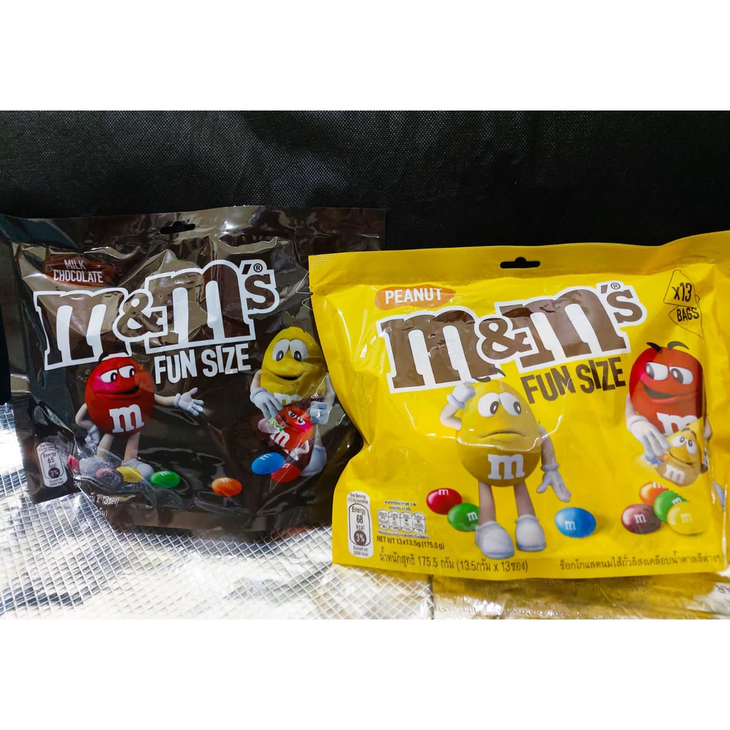 Jual M&M's Funsize Peanut and Chocolate Permen MM Coklat isi 13bags ...