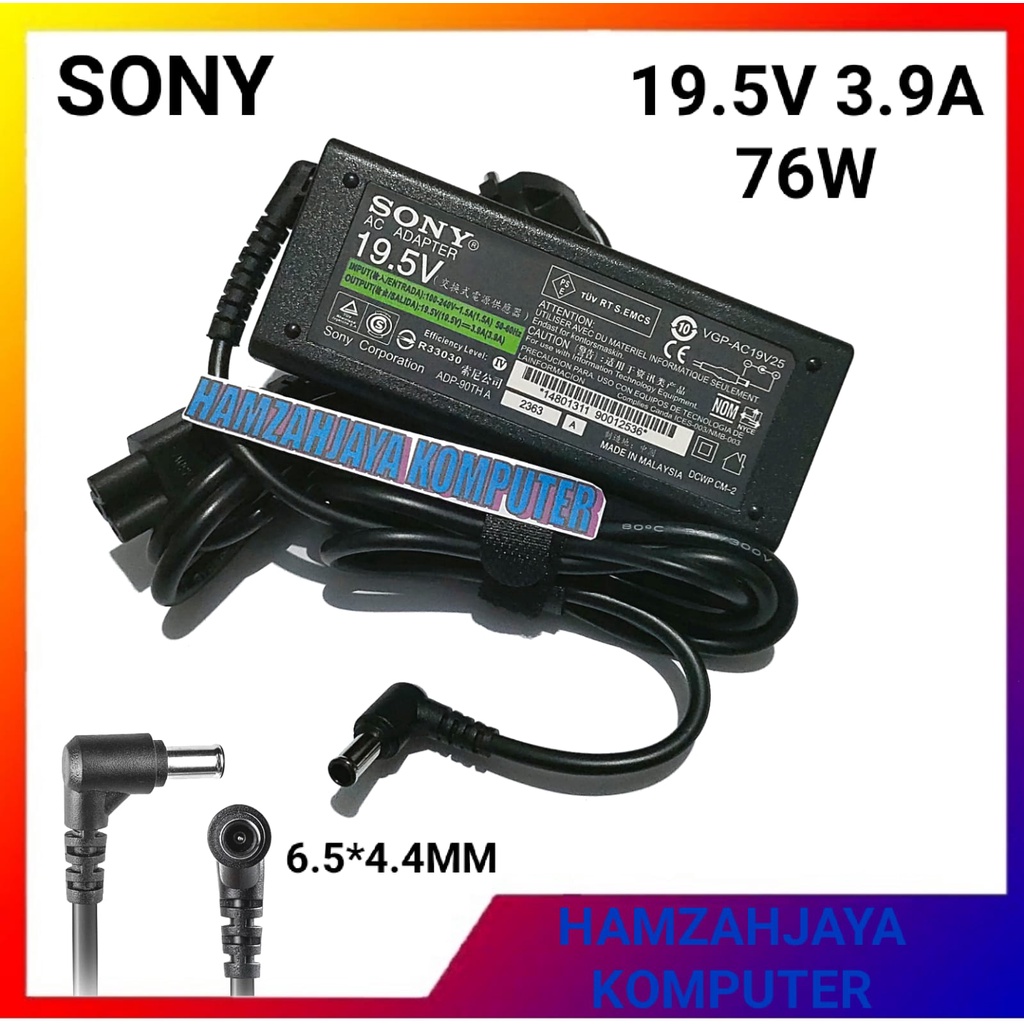 Jual AC Adapter 19.5V 3.9A Charger Laptop Sony Vaio PCG-71211M VGP-AC19V34 PCG-71211V VGP ...