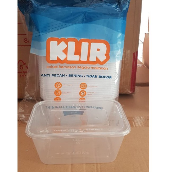 Jual Thinwall 1000ml REC Kotak Makan Plastik Lunch Box Food Container Microwave Isi 25 Set ...