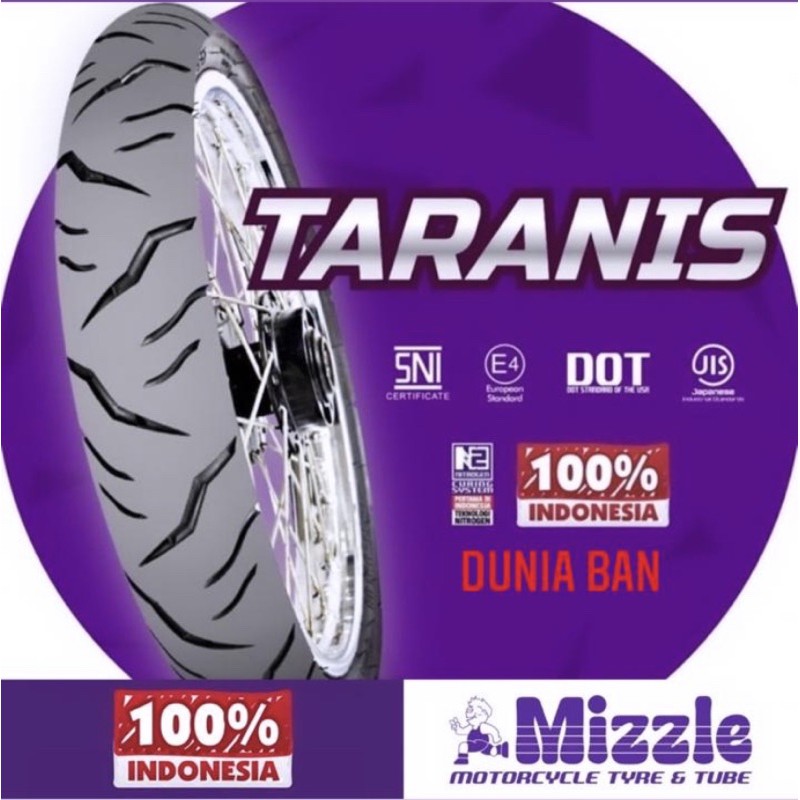 Jual Ban Motor Mizzle TARANIS 100/80-14 Tubetype Matic ( Ban Luar ...