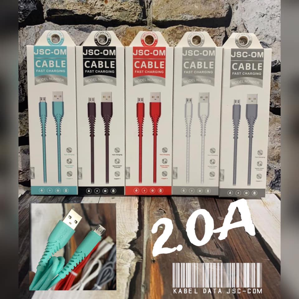 Jual KABEL DATA / KABEL CHARGER JSC-OM [FAST CHARGING] MICRO USB FOR ANDROID | Shopee Indonesia