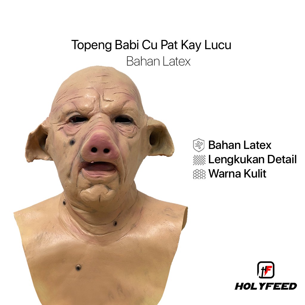 Jual Topeng Babi Fullface Horror Pig Overhead Animal Mask Latex ...