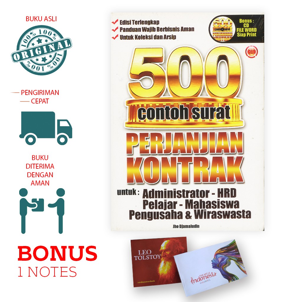 Jual Buku 500 Contoh Surat Perjanjian Kontrak (BONUS CD file word siap ...