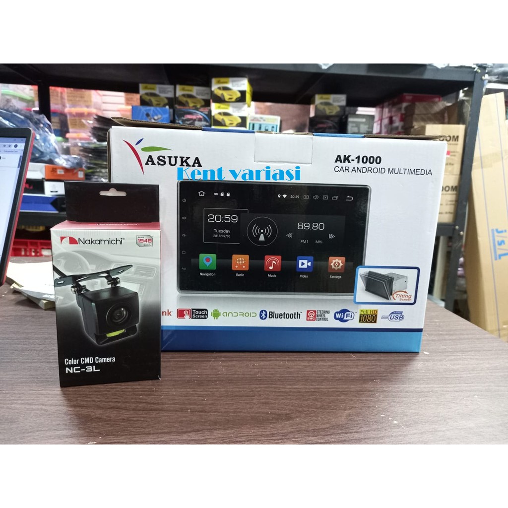 Jual Head Unit Android 10inch AK-1000 DL+bonus kamera nakamichi ...