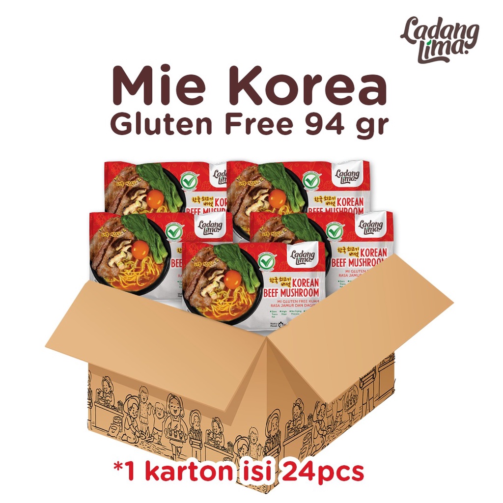 Jual 1 Karton - Mie Korea 94g Gluten Free Ladang Lima (isi 24 pcs) | Shopee Indonesia