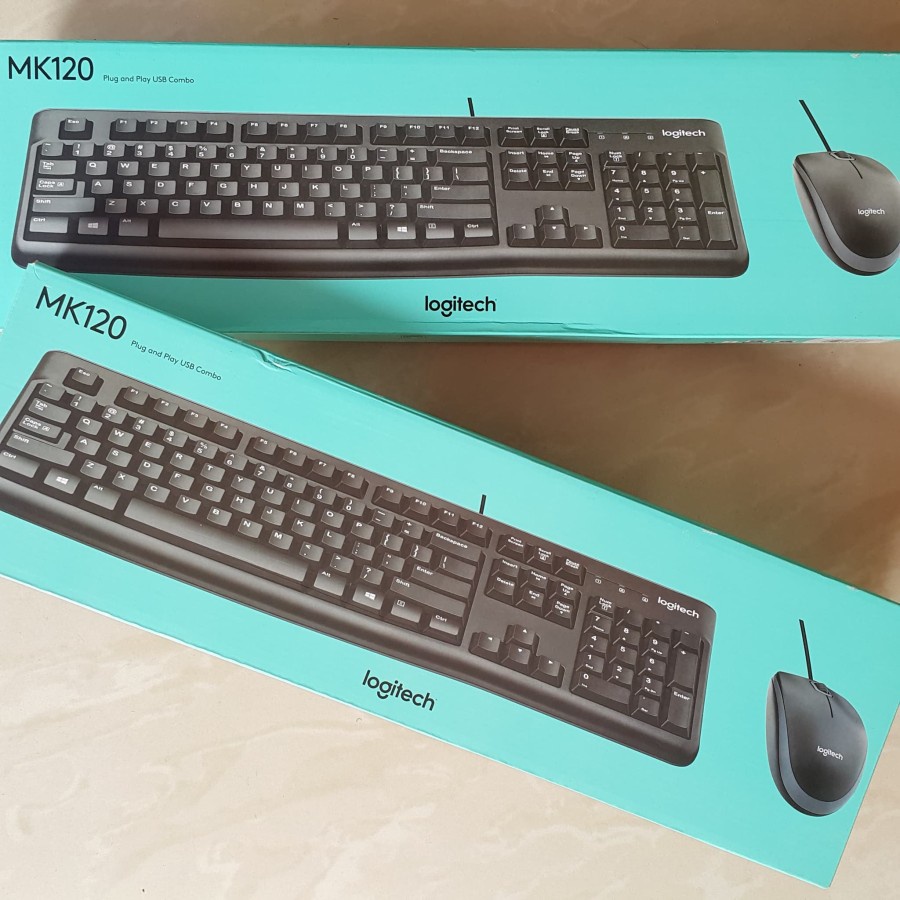 Jual Keyboard Usb Logitech MK120 + MOUSE Original | Shopee Indonesia