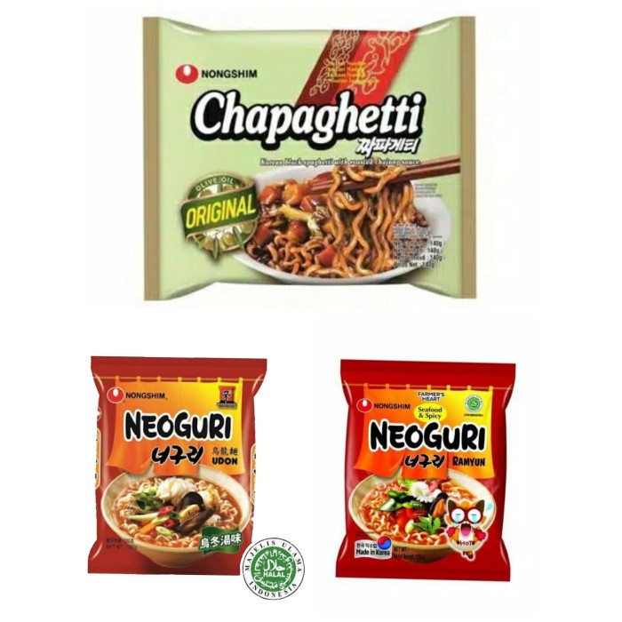 Jual Ss5Gg Logo Halal Chapaghetti + Neoguri 1 Set - Parasite Noodle ...