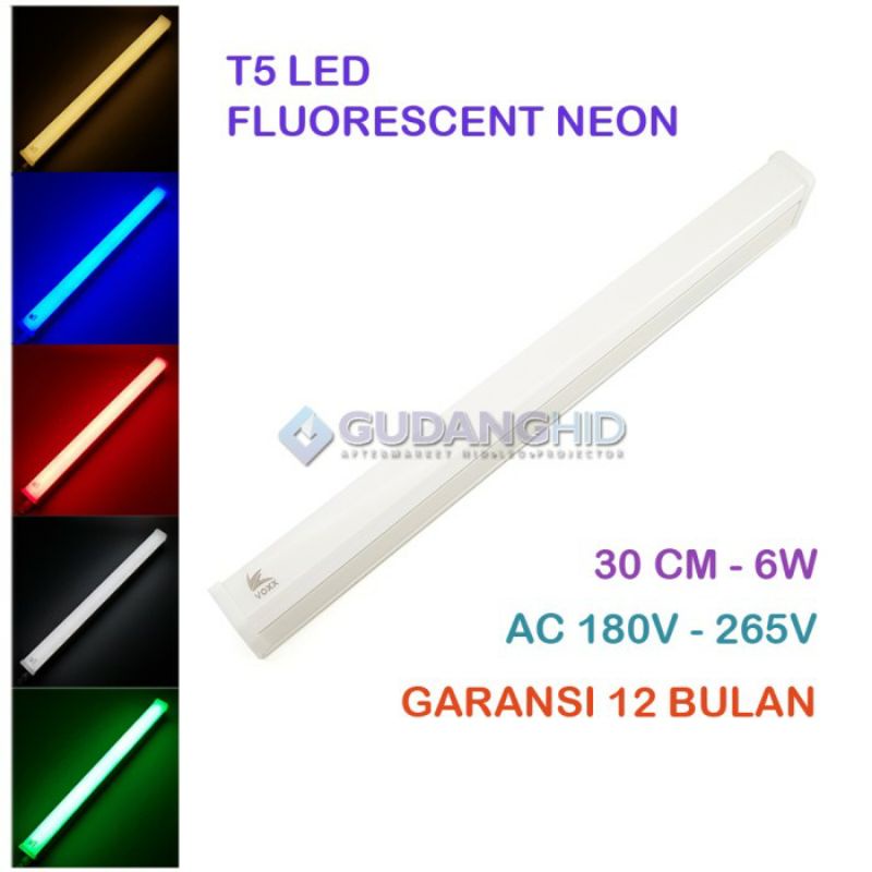 Jual Lampu TL Neon T5 LED 30cm 6W AC 180V–265V | Shopee Indonesia