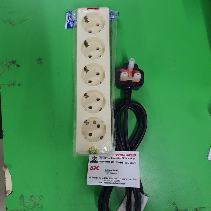 Jual Tech | Terminal Colokan Listrik Stop Kontak 5 Soket Kaki 3 Ground ...