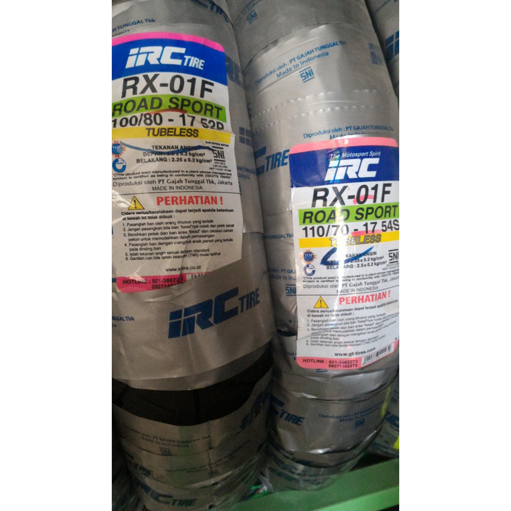Jual Sr- Ban IRC RX-01 F Road Winner ukuran 110/70 - 17 (Ban depan standar pabrikan) | Shopee ...