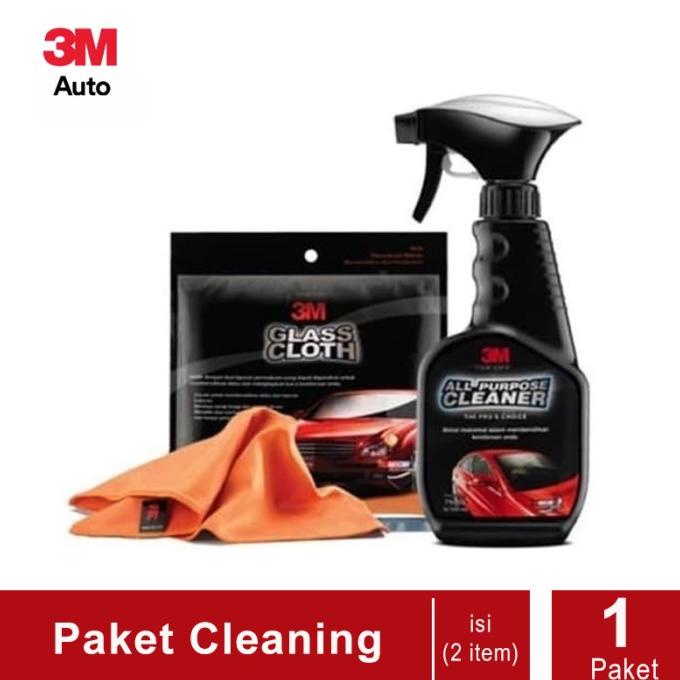 Jual 3M Paket Cleaning (3M Glass Clotch & 3M All Purpose Cleaner ...