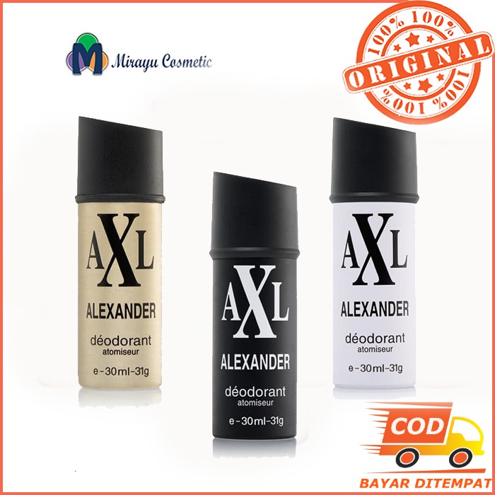 Jual AXL Alexander Deodorant Spray 30 Ml | Shopee Indonesia