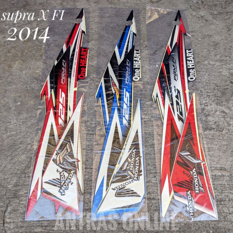 Jual Striping Supra X 125 fi Tahun 2014 2015 - Stiker Lis Motor Model ...