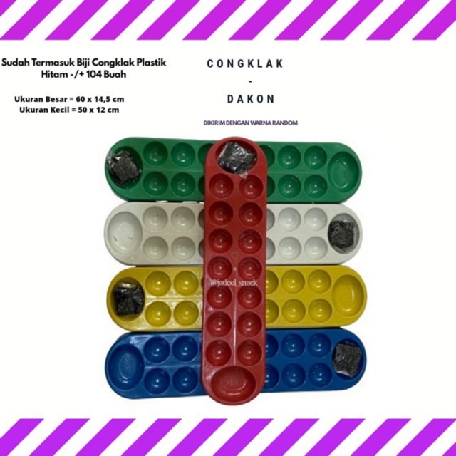 Jual Congklak Mainan Tradisional - Dakon Warna KLASIK by Jadoel Snack ...