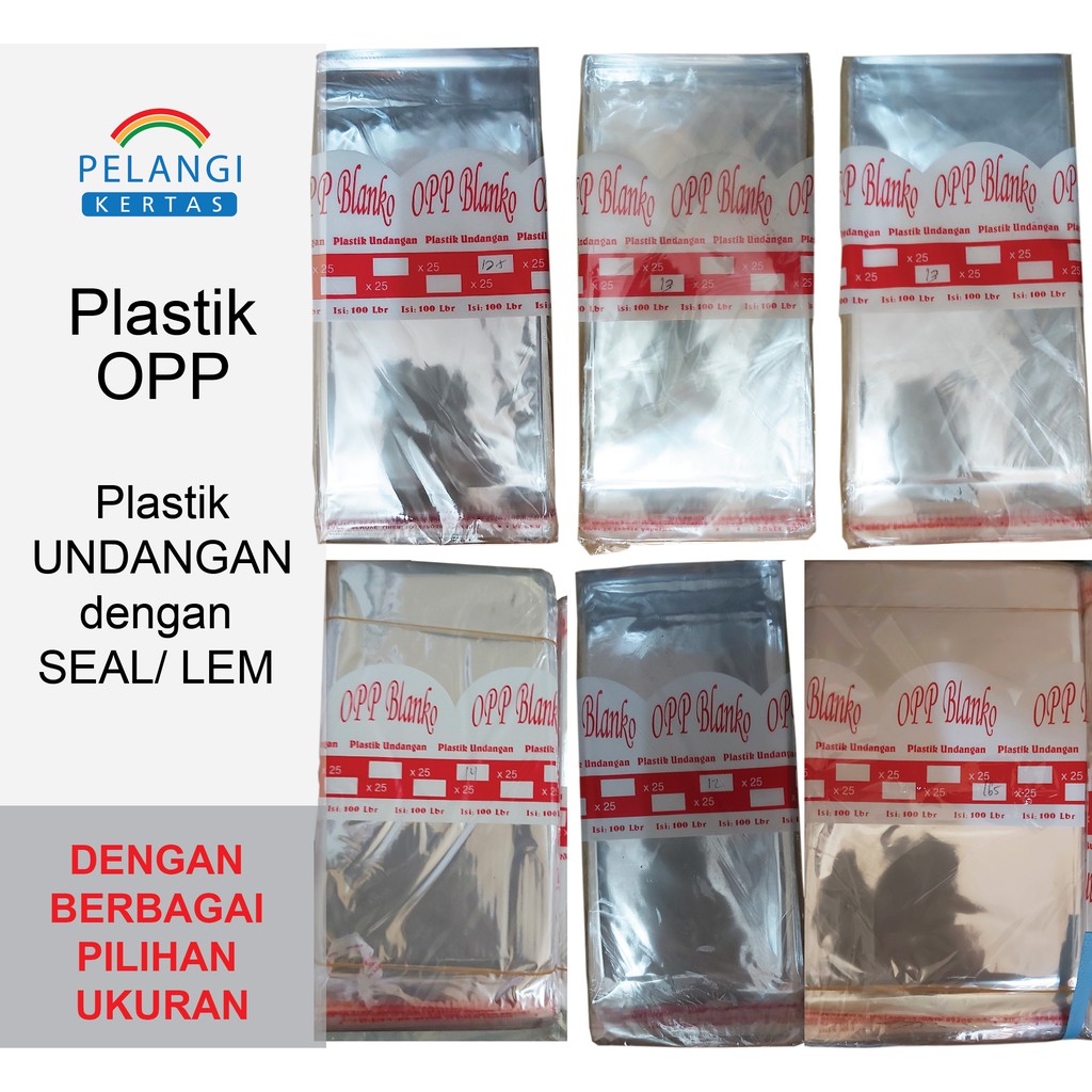 Jual Plastik OPP Undangan dengan Lem Seal 1 Pack isi 100 pcs | Shopee Indonesia