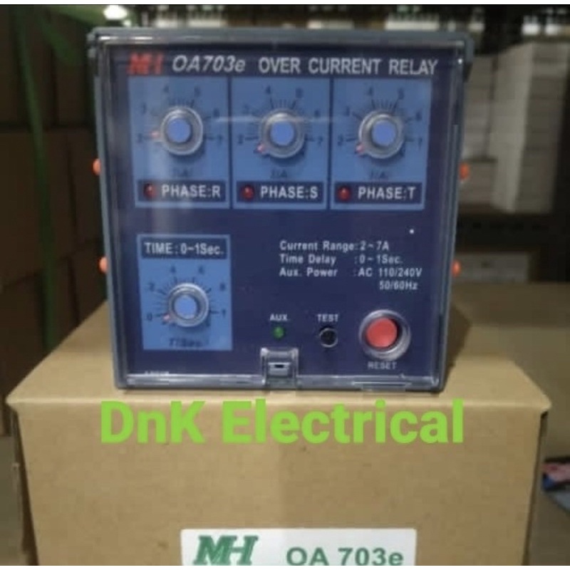 Jual DTL Overcurrent Relay/ Over Current Relay/OCR merk MH OA 703e ...