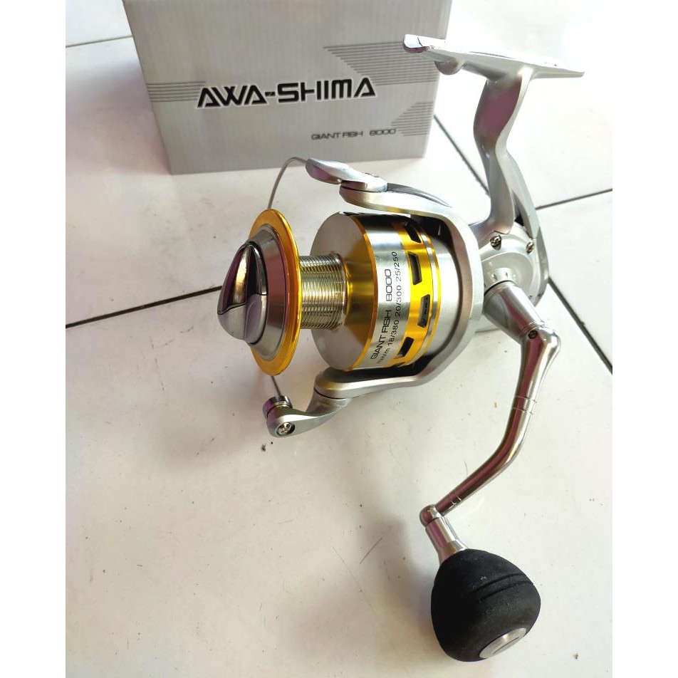 Jual Reel Awashima Giant Fish 8000 Max Drag 20Kg 9bb reel laut kuat ...