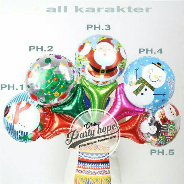 Jual Balon pentung natal / balon pentung snowman / balon pentung pohon ...