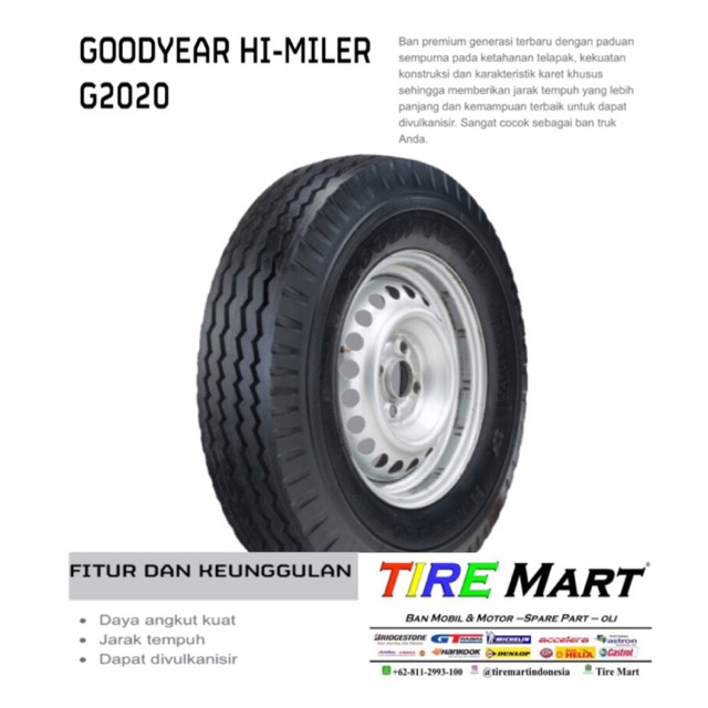 Jual BAN TRUK GOODYEAR 750-16 14PR HI-MILLER | Shopee Indonesia