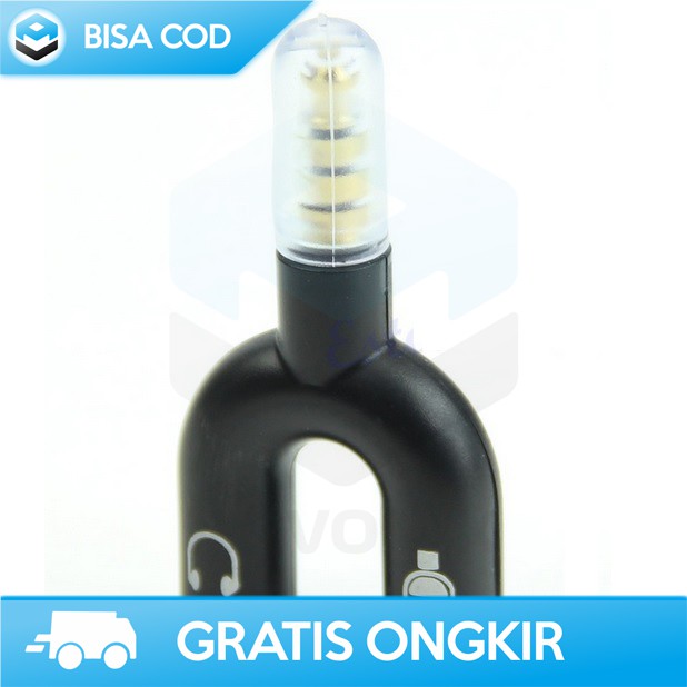 Jual AUDIO SPLITTER 2 HEADSET MIC TAFFSTUDIO K0650 ORIGINAL U SHAPE ...