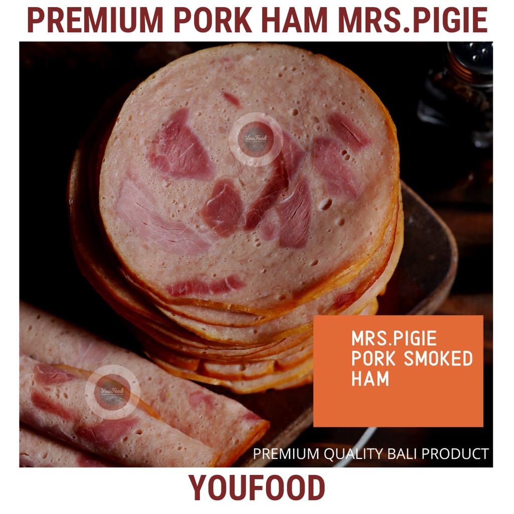 Jual Pork Smoked Ham Premium - Daging Babi Ham Premium 500g | Shopee ...
