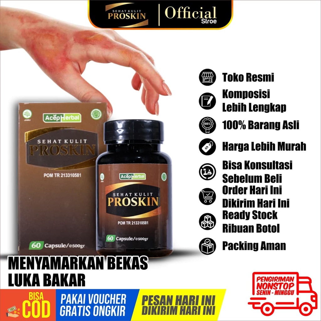 Jual Proskin Suplemen Kapsul Ekstrak Binahong Asli Obat Luka Bakar ...