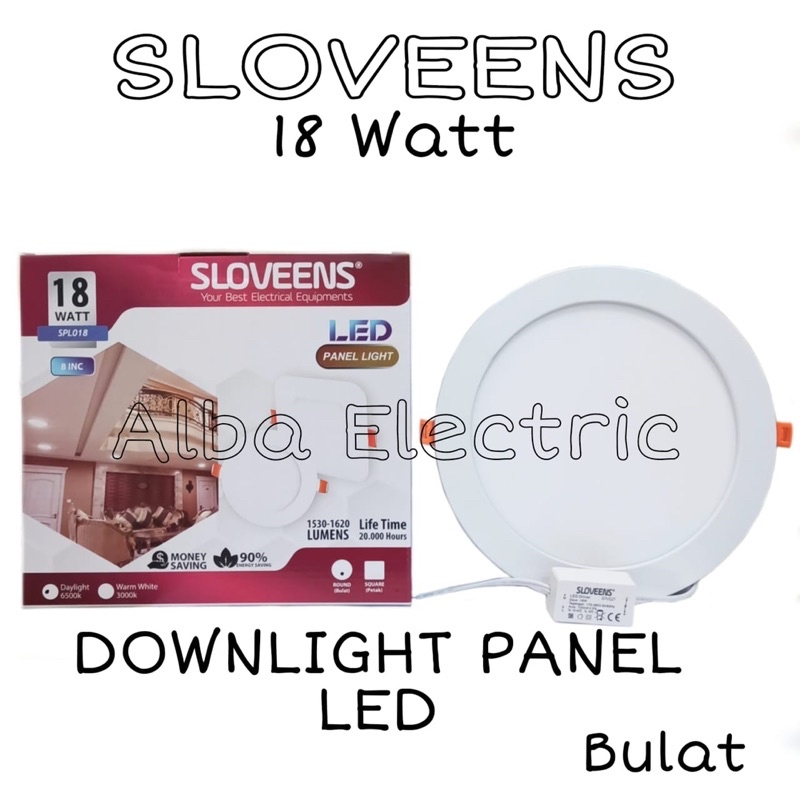 Jual Lampu Downlight Panel LED 18 Watt Bulat SLOVEENS LED Panel 18 watt ...