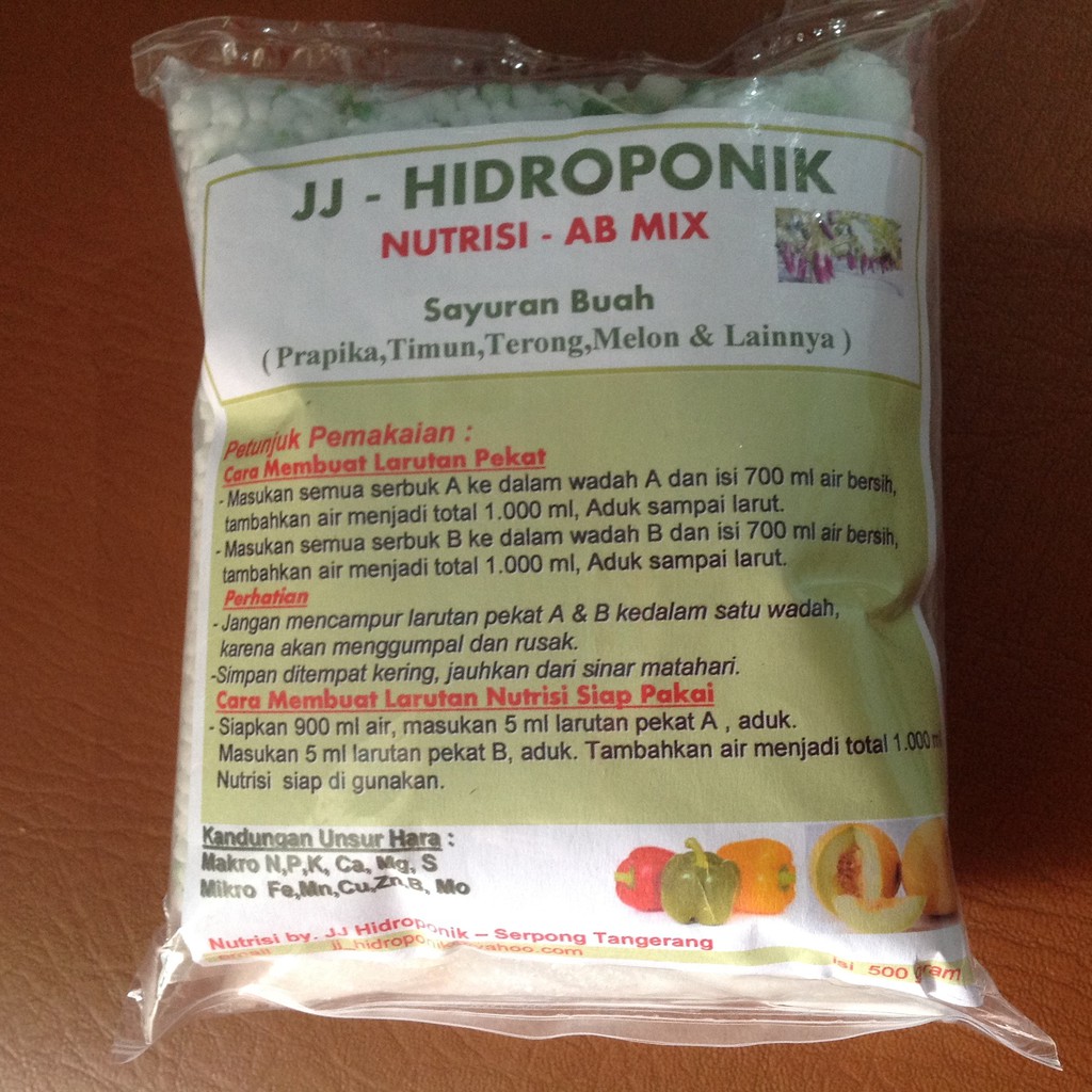 Jual Nutrisi AB MIX hidroponik buah 500 gram | Shopee Indonesia