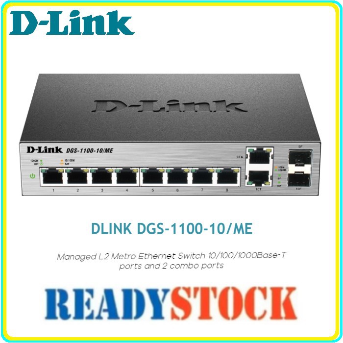 Jual DGS-1100-10/ME Managed L2 Metro Ethernet Switch | Shopee Indonesia
